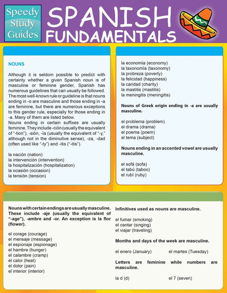 Spanish Fundamentals 1 (Speedy Study Guides: Academic) – Speedy ...